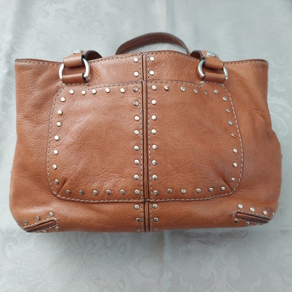 Michael Kors | Bags | Vintage Michael Kors Astor Satchel Studded Saddle ...
